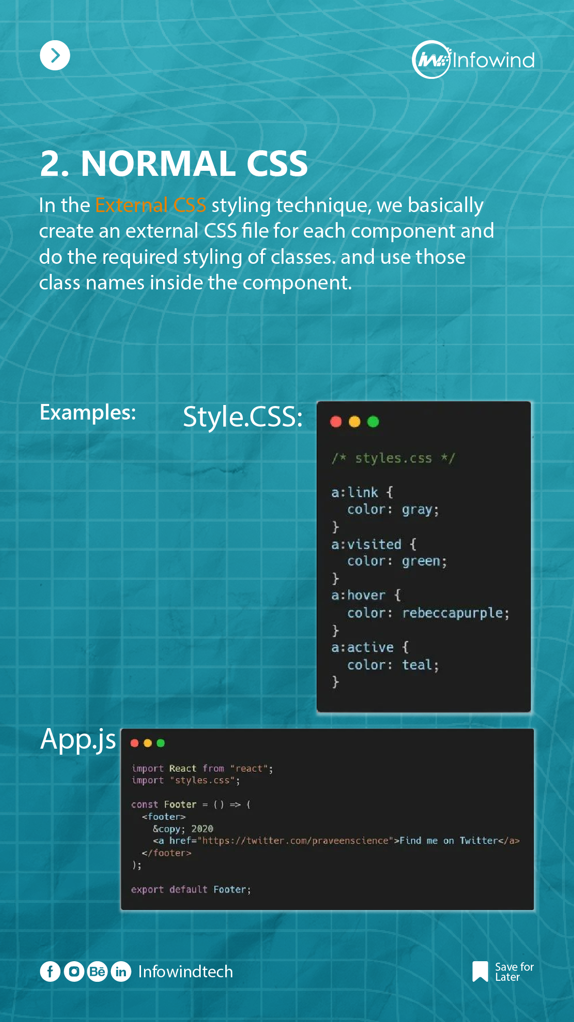 5 way to style react components - Infowind Technologies(IT) PVT. LTD
